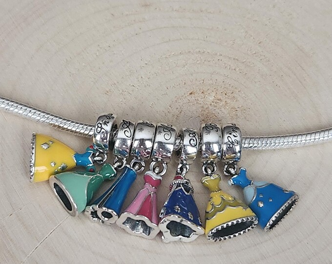 Princess Charm, Princess Gown Charms, Princess, Bracelet Charm, Gift ...