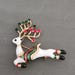 Christmas Brooch, Christmas Reindeer Lapel Pin, Reindeer Brooch ...