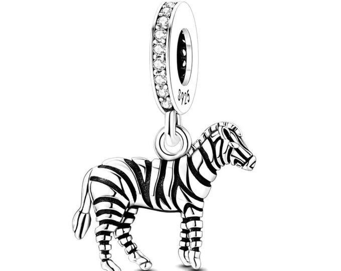 Zebra Charm, Zebra Animal Charm, Zoo Animal, Jewelry, Bracelet Charm ...
