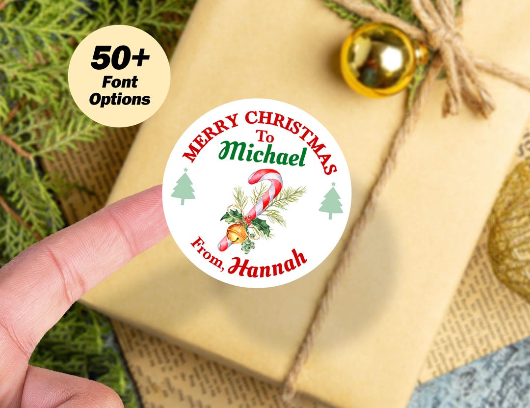 Personalized Christmas Stickers/santa Present Stickers/from Santa ...