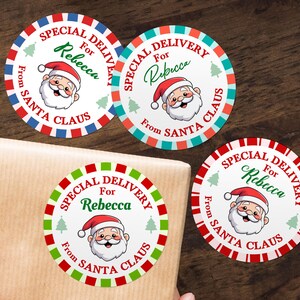 From Santa Claus Gift Tags, Custom Christmas Gift Labels, From Santa ...