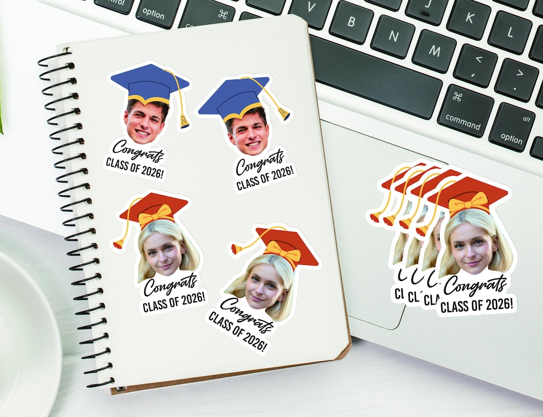 Custom Graduation Photo Stickers, Waterproof Graduation Memory Photo ...