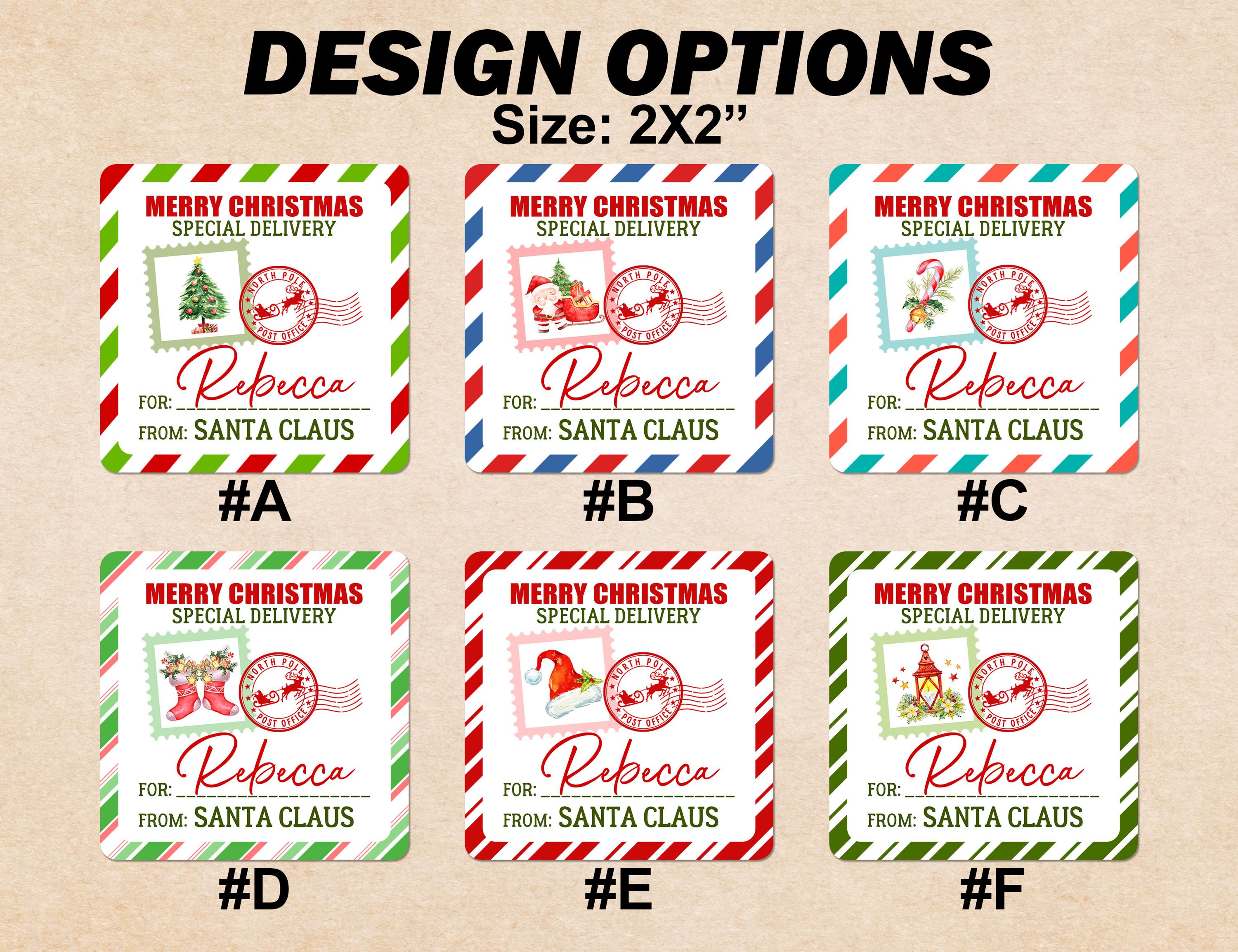 From Santa Claus Delivery Gift Tag Stickers/personalized Christmas ...