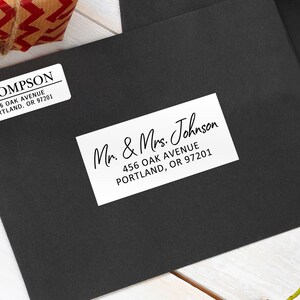 Wedding Return Address Labels/custom Guest Address Labels/clear & White ...