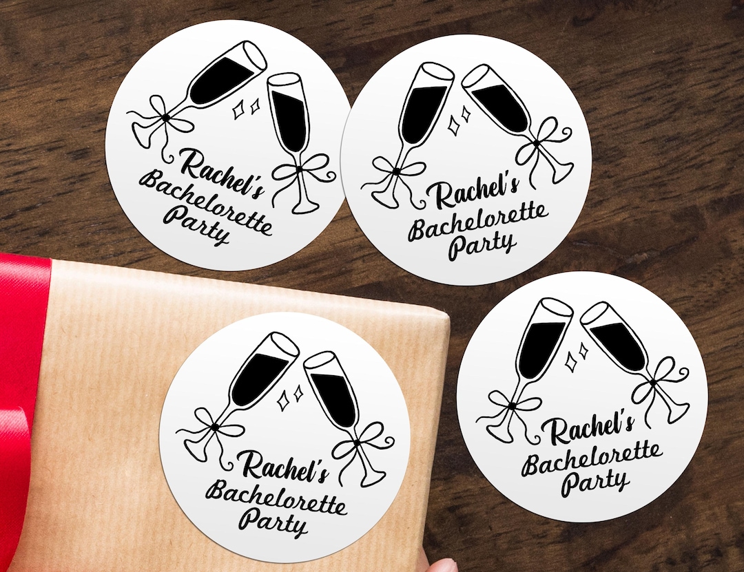 Bulk Custom Bachelorette Party Favors Stickers, Personalized Packing ...