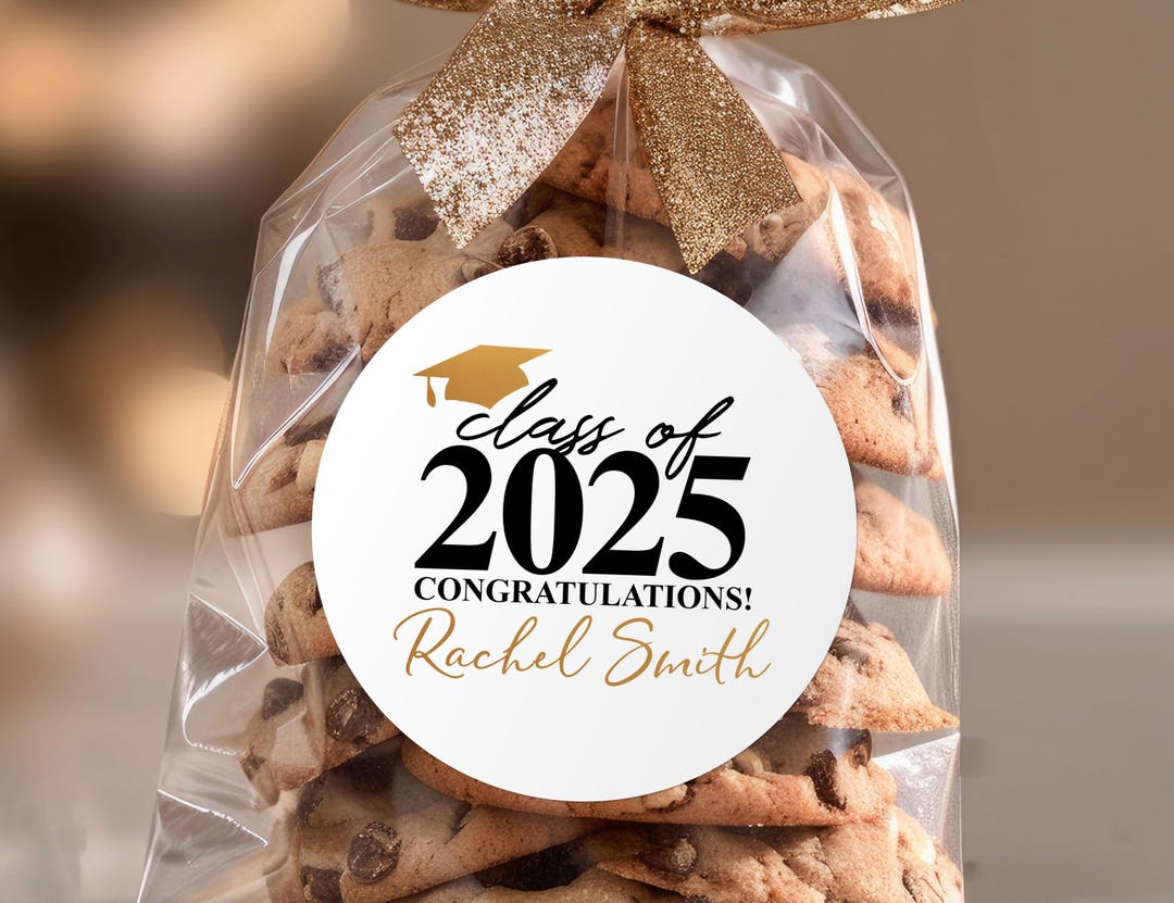 Personalized Class of 2025 Gift Labels, Custom Graduation Party Favor ...