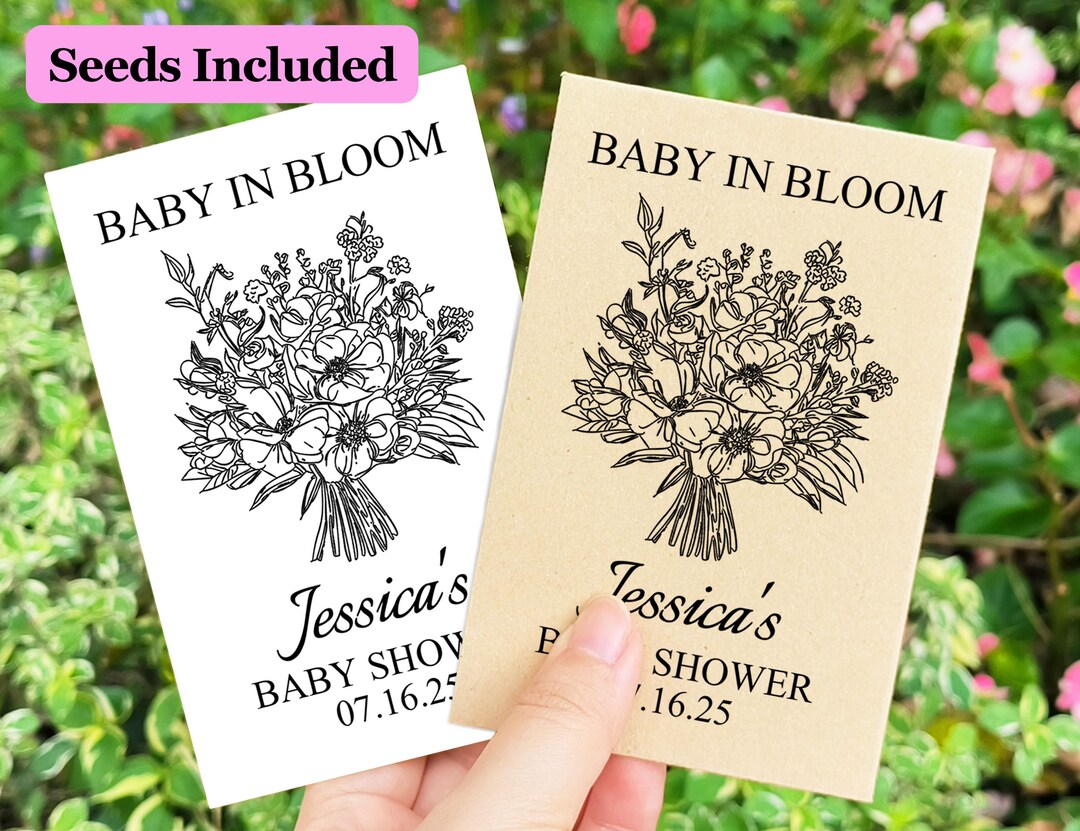 Personalized Baby Shower Seed Packets/baby Shower Favors for Guests ...