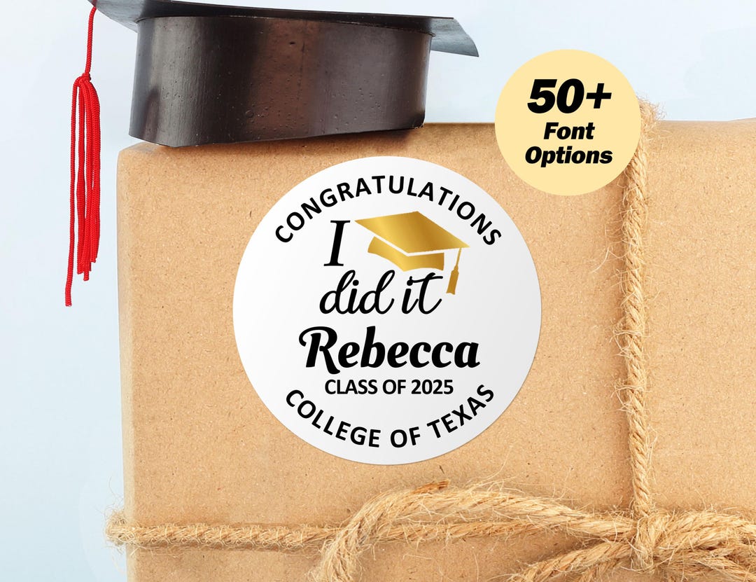 Bulk Graduation Favor Labels/graduation Gift Stickers/grad Party ...