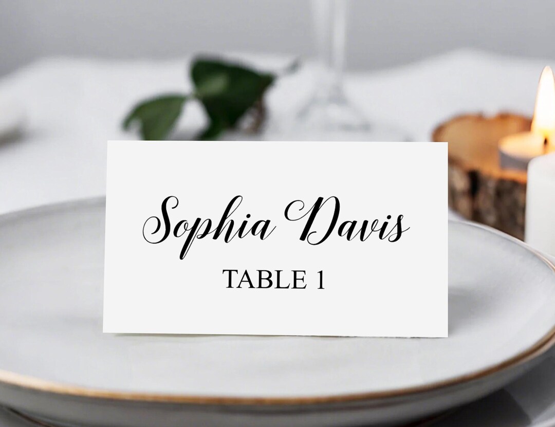 Wedding Place Names | Wedding Table Place Name Cards | Personalized ...