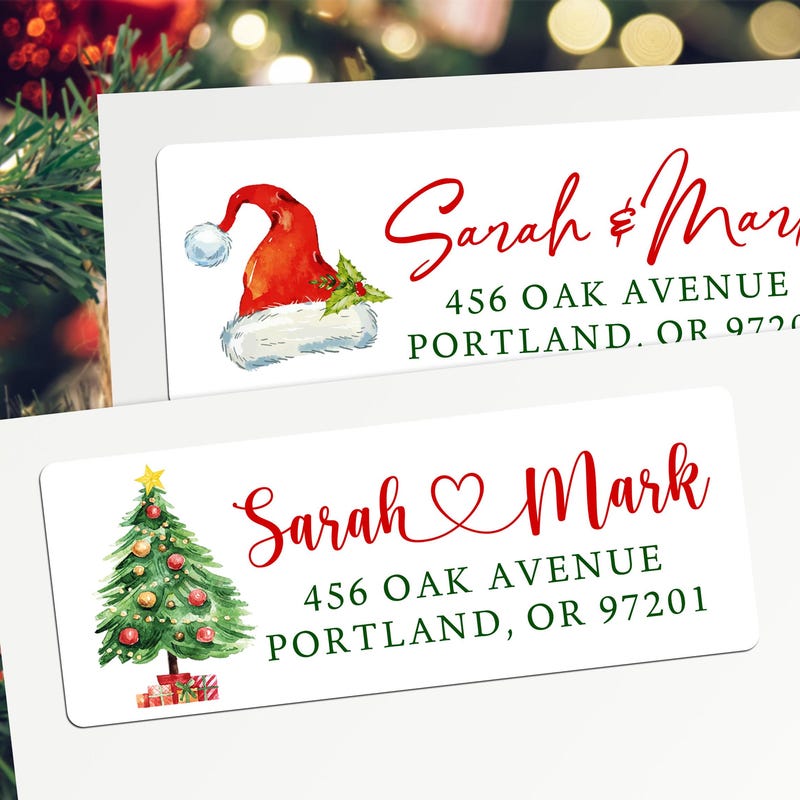 Christmas Address Labels - Etsy
