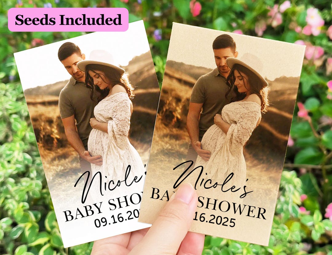 Personalized Seed Packets/baby Shower Seed Packets With Photo ...