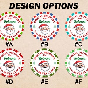 From Santa Claus Gift Tags, Custom Christmas Gift Labels, From Santa ...