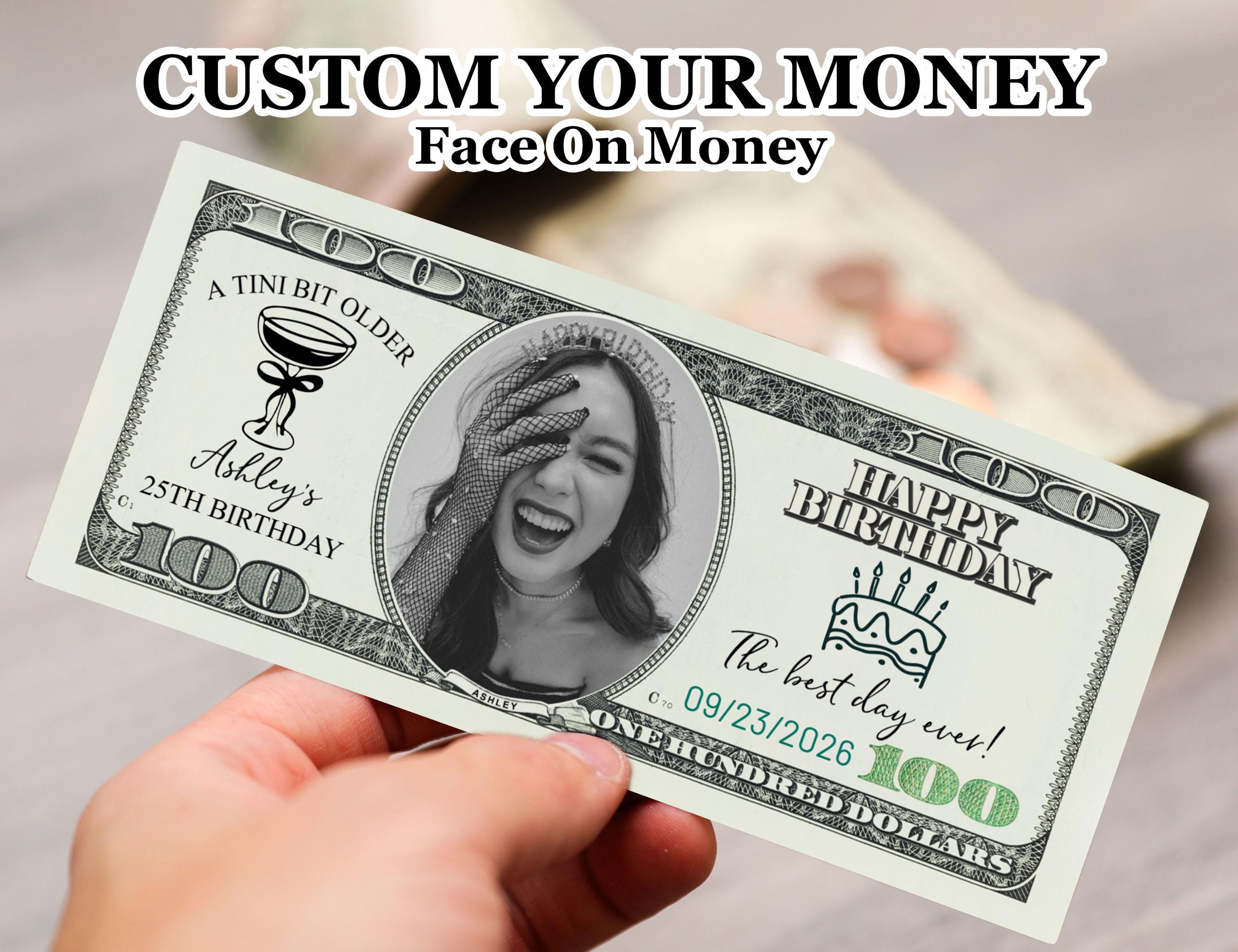 Personalized 100 Dollar Bill Prints/perfect for the Birthday/birthday ...
