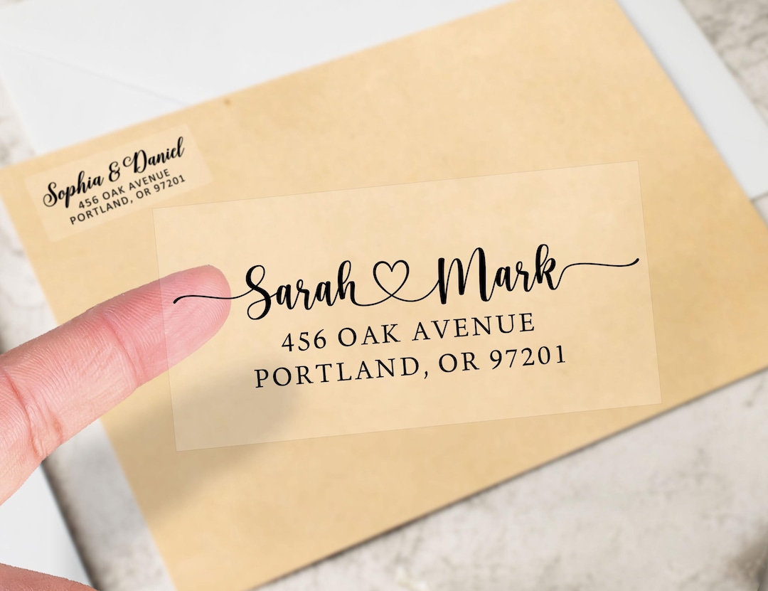 Clear Return Address Labels/custom Wedding Address Labels/recipient ...