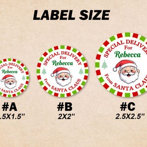 From Santa Claus Gift Tags, Custom Christmas Gift Labels, From Santa ...