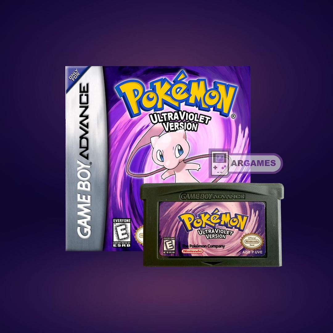 GBA Custom Game Pokemon Ultraviolet Version Cartridge Repo for Gameboy ...