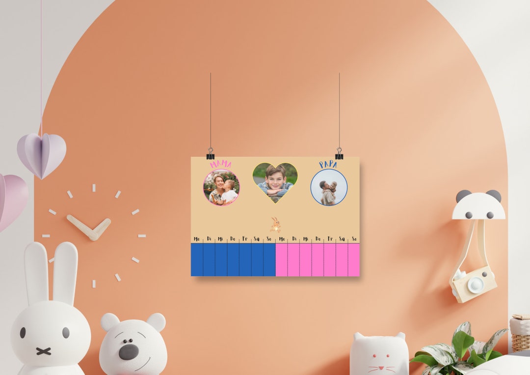 Shared Custody Calendar / Visitation Calendar for Children / Children ...