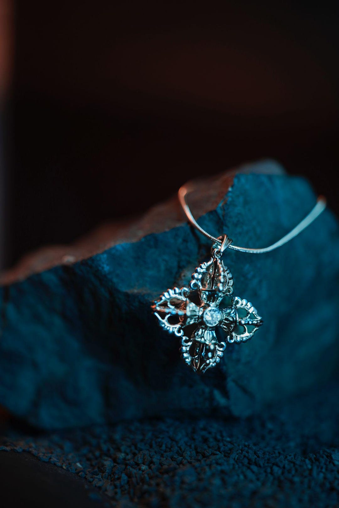 Elon Musk Cross Amulet Vajra. Silver 925 With Rhodium Plated 5A CZ (5A ...