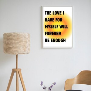 Self Love Printable Wall Art Poster Bedroom Office Colorful Art Gift ...