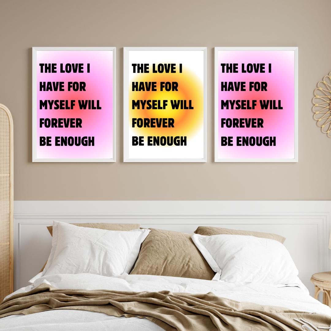 Self Love Printable Wall Art Poster Bedroom Office Colorful Art Gift ...