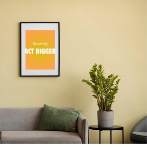 Motivational Poster Inspiration Word 3 Poster Dream Big Wall Art Mural ...