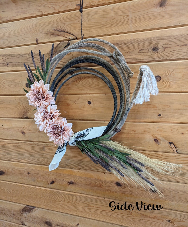 Western Cowboy Rope Wreath / Rustic Lariat Wreath / Farmhouse Wreath ...
