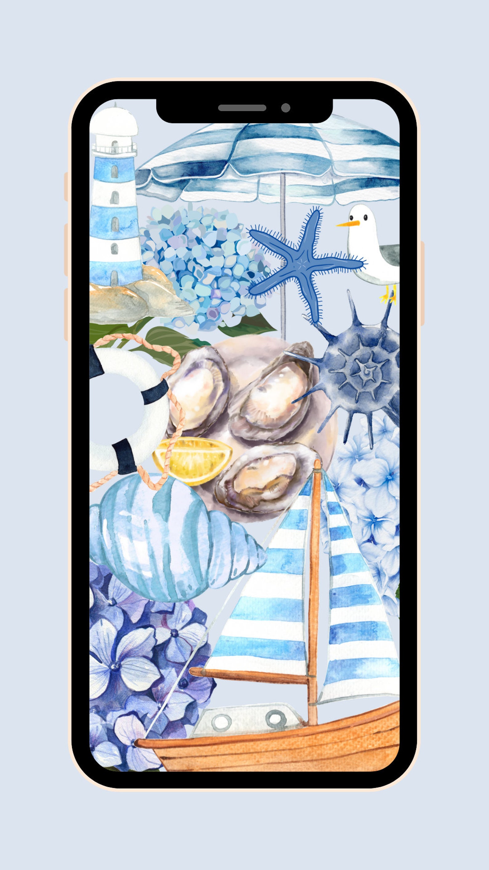 East Coast Blue Phone Background - Etsy