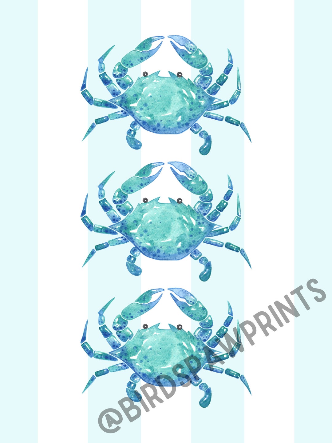 Blue Crab Coastal Wall Art - Etsy