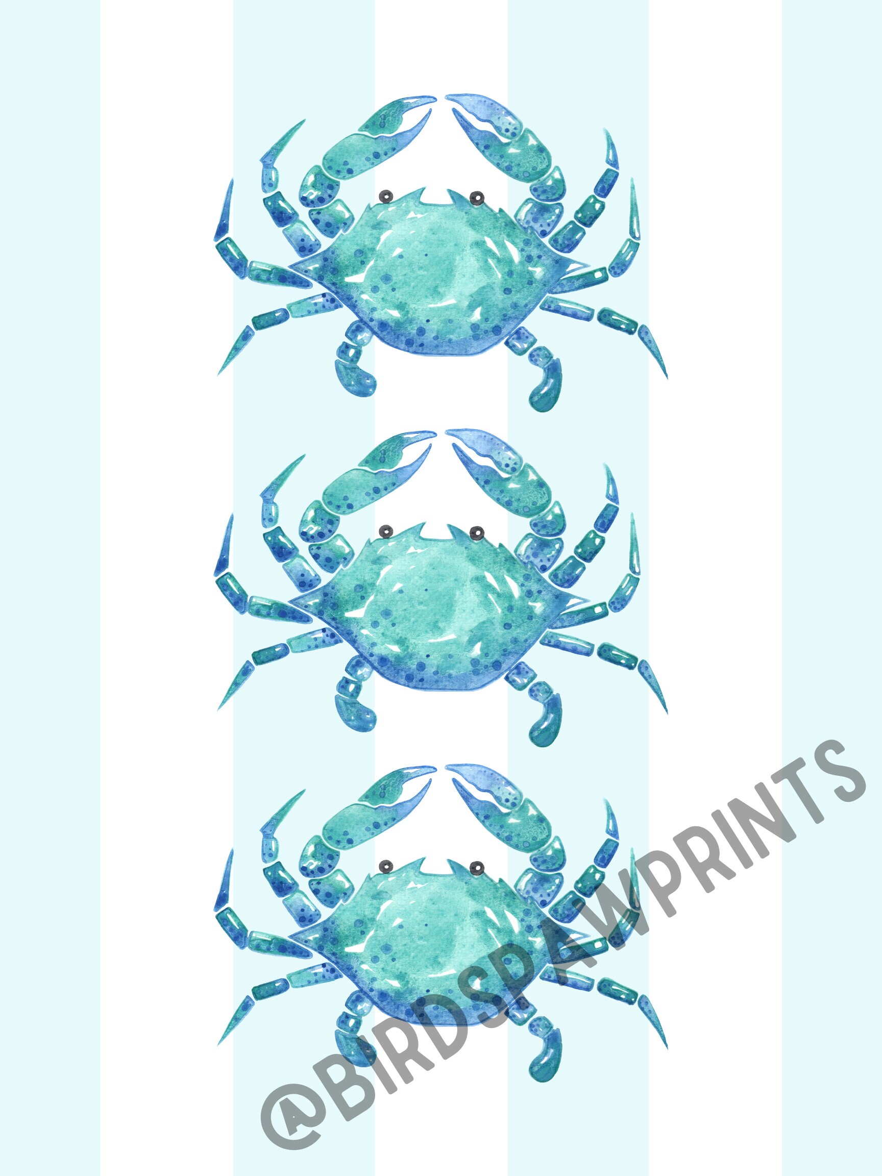 Blue Crab Coastal Wall Art - Etsy
