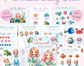 21 Page Printable Princess Busy Book | Instant Digital Download | PDF ...