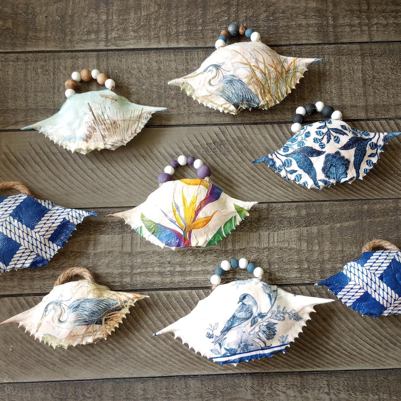 Painted Crab Shell - Etsy