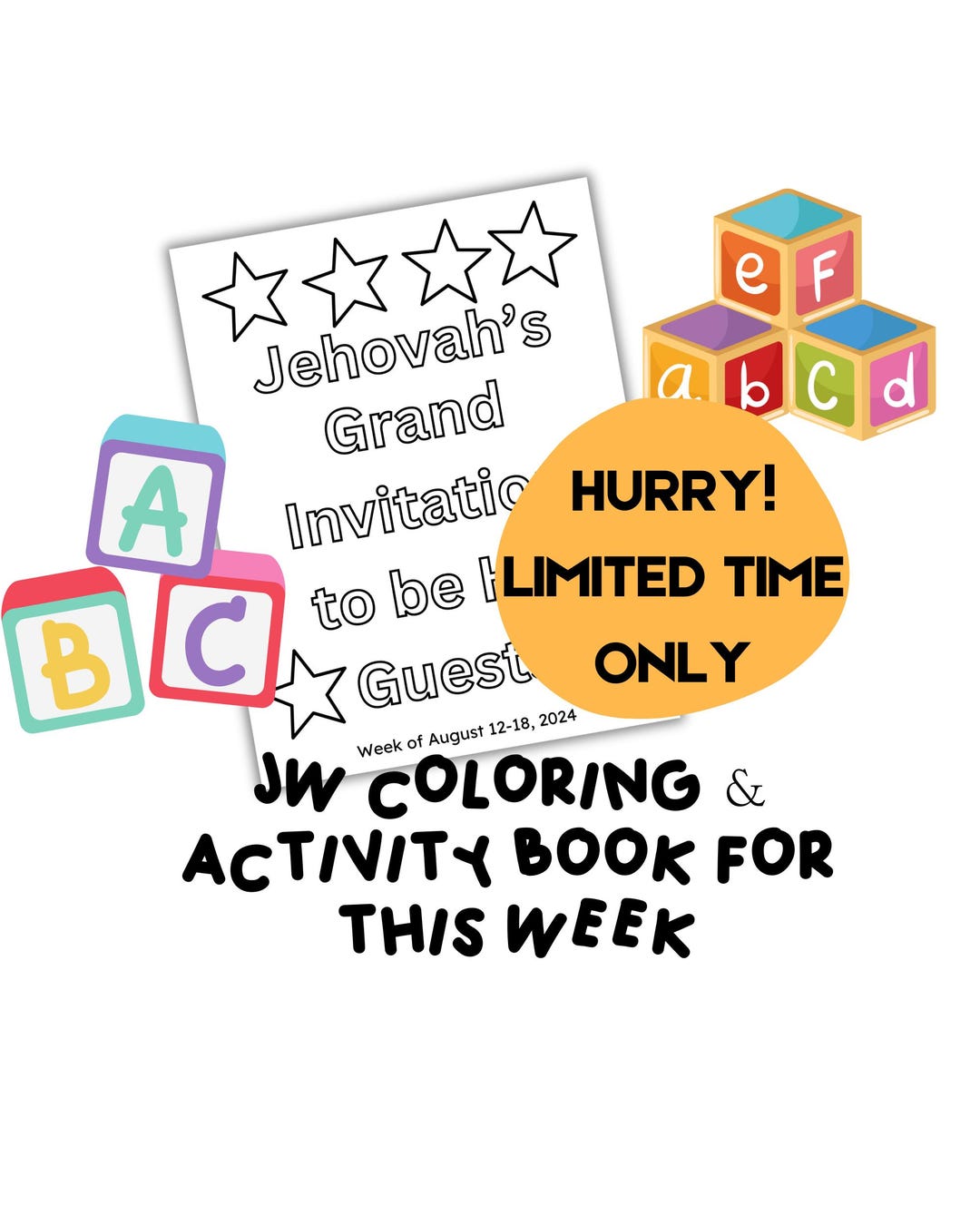 JW Coloring Activity Sheet Watchtower Weekend Meeting for JW Kids ...