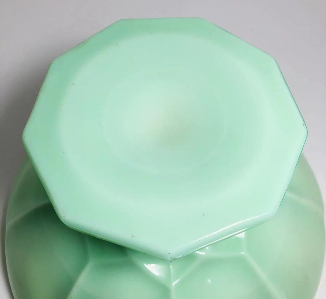 Vintage Mckee Jadeite Jadite Colonial Compote Large Green Uranium Bowl ...