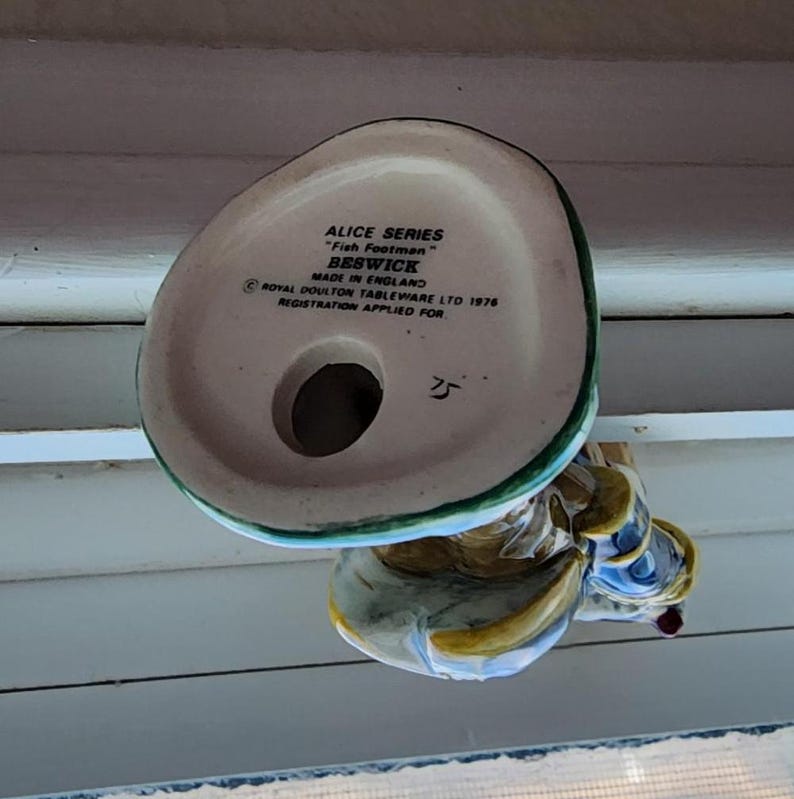 Beswick FISH FOOTMAN Figurine Alice in Wonderland Royal Doulton 1976 - Etsy