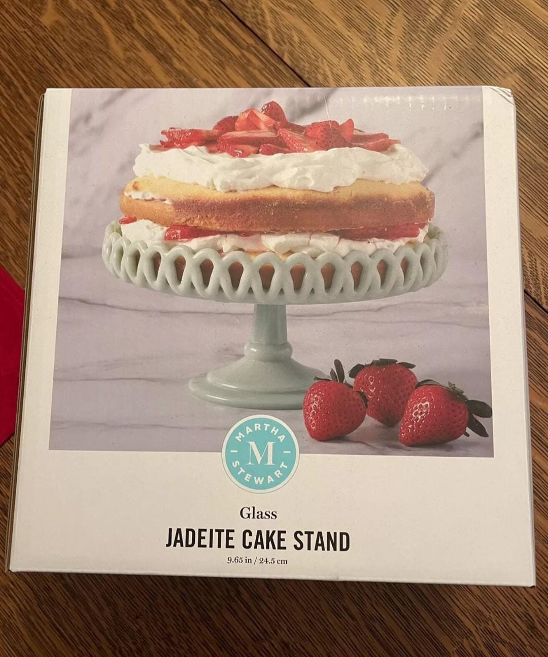 Martha Stewart Highbrook Jadeite Glass Loop Cake Stand NIB NEW - Etsy