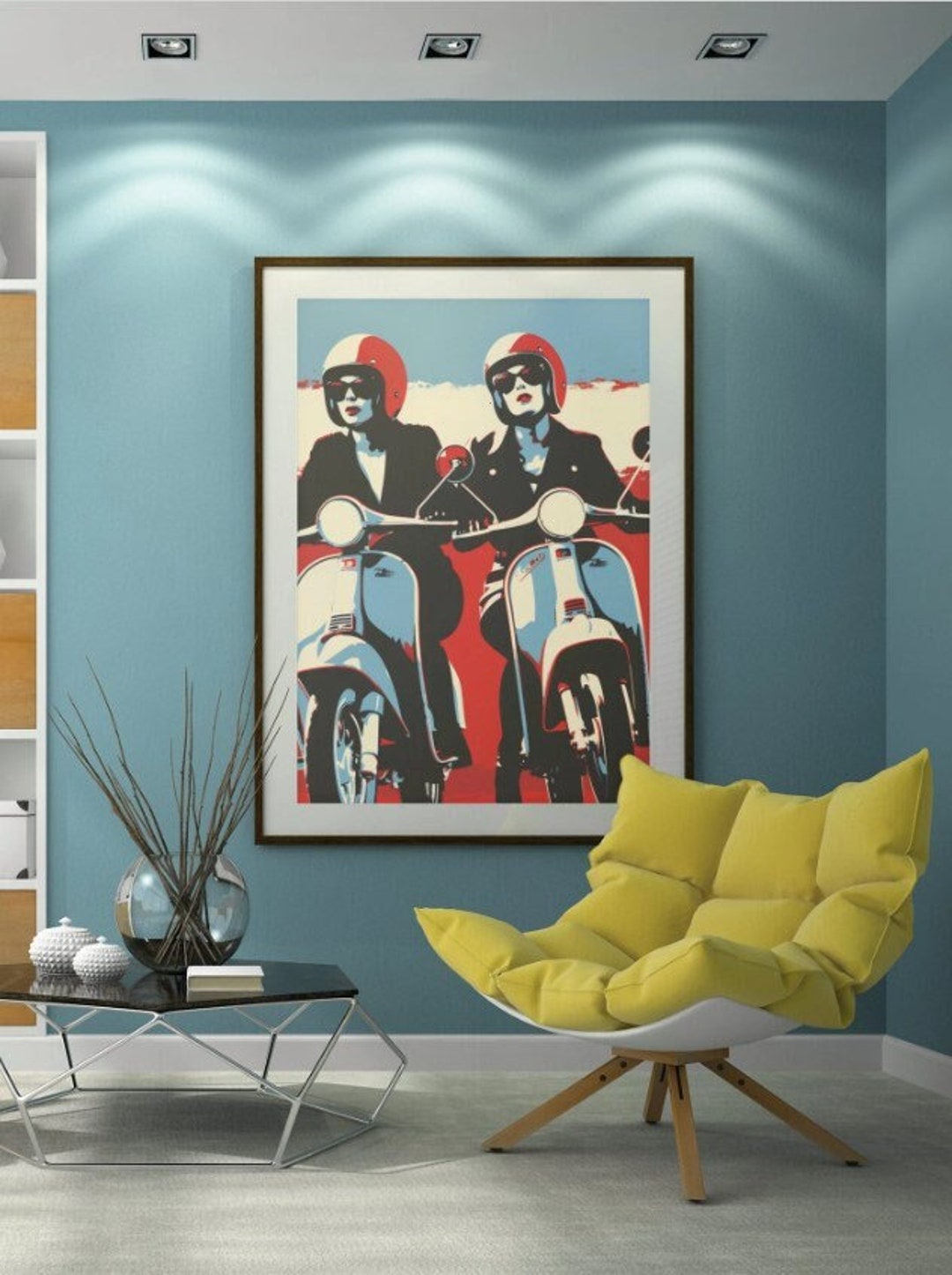 Women Scooter Mod Subculture Poster, 2 Tone, Mod Era, Pub Poster, Gift ...