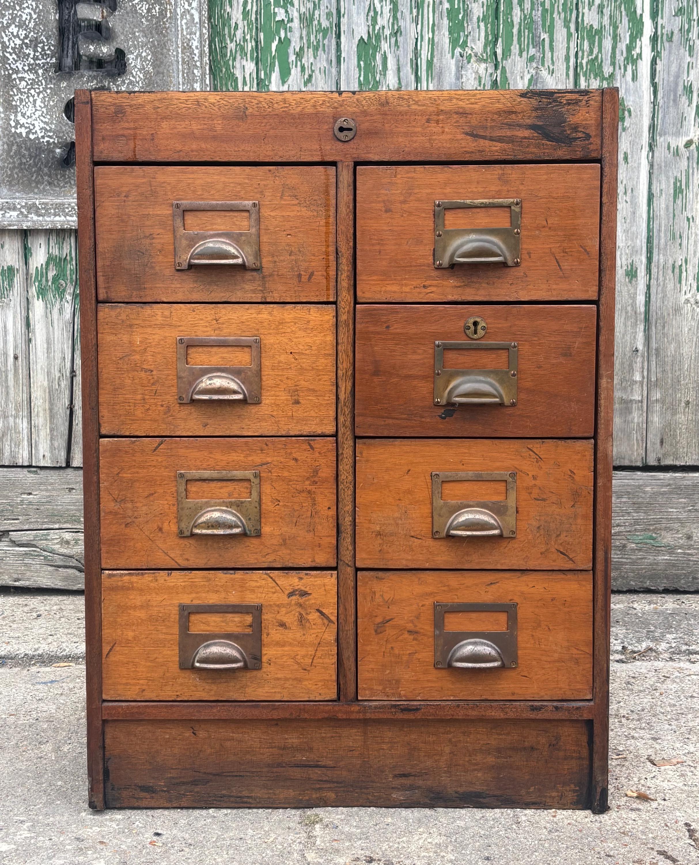 Mid Century Ex Banker Chest of Drawers - Etsy UK