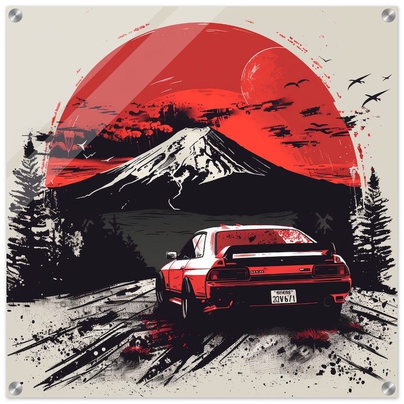 R32 GTR Acrylic Print Ready to Hang Artwork JDM Artwork Gifts for Him ...