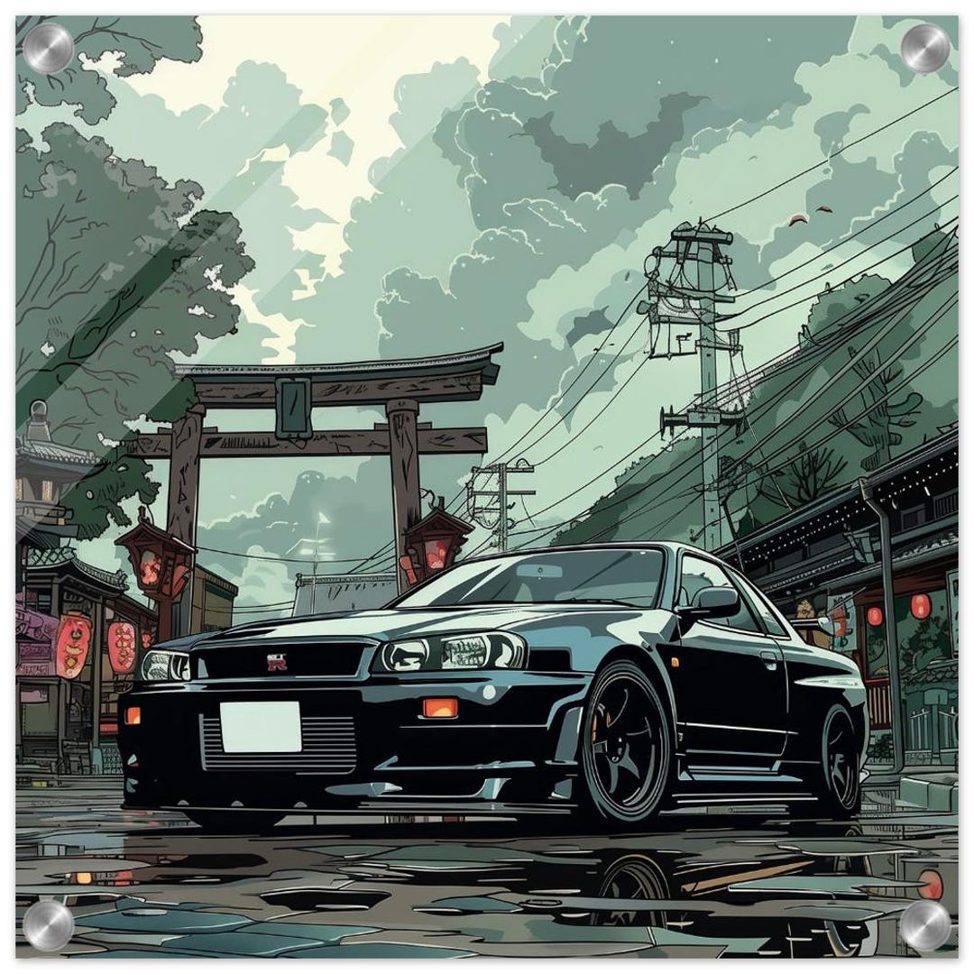 R34 GTR | Acrylic Print | Ready to Hang Artwork | JDM Artwork | Gifts ...