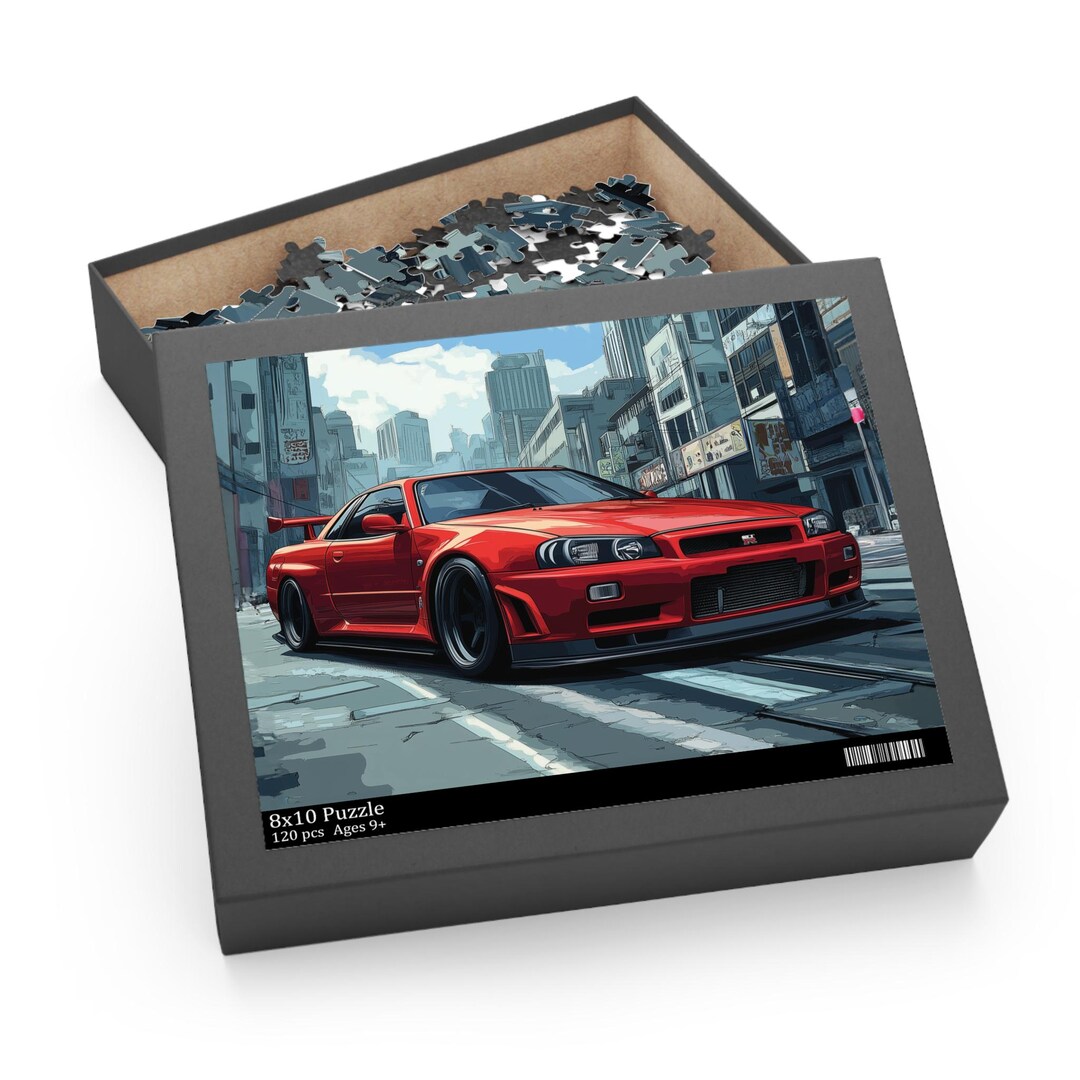 Nissan Skyline R34 GTR Puzzle 120, 252, 500-piece JDM Car Puzzle ...