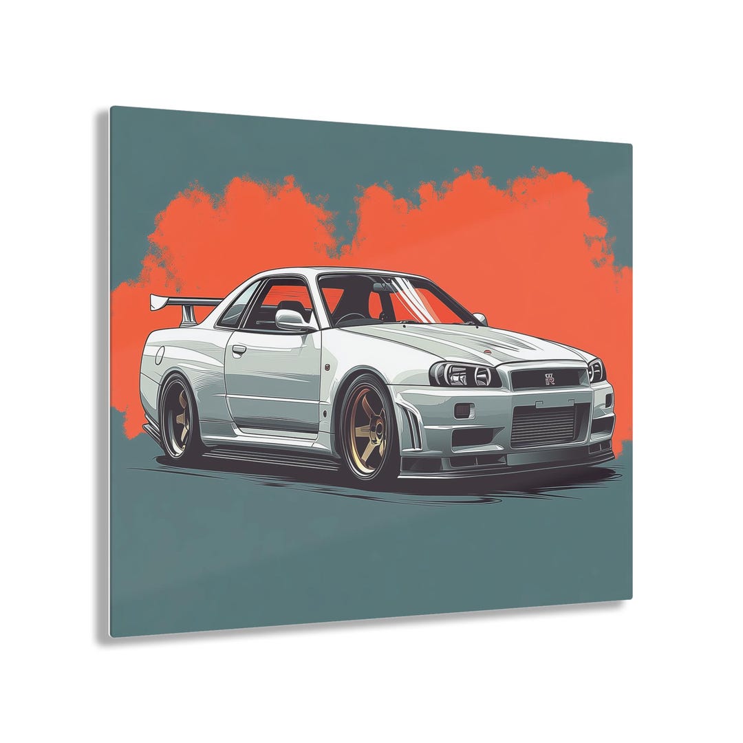 Nissan Skyline R34 GTR Godzilla Acrylic Print | Stunning Wall Art for ...
