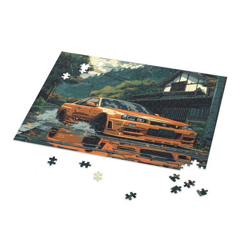 Nissan Skyline R34 GTR Puzzle 120, 252, 500-piece JDM Car Puzzle ...