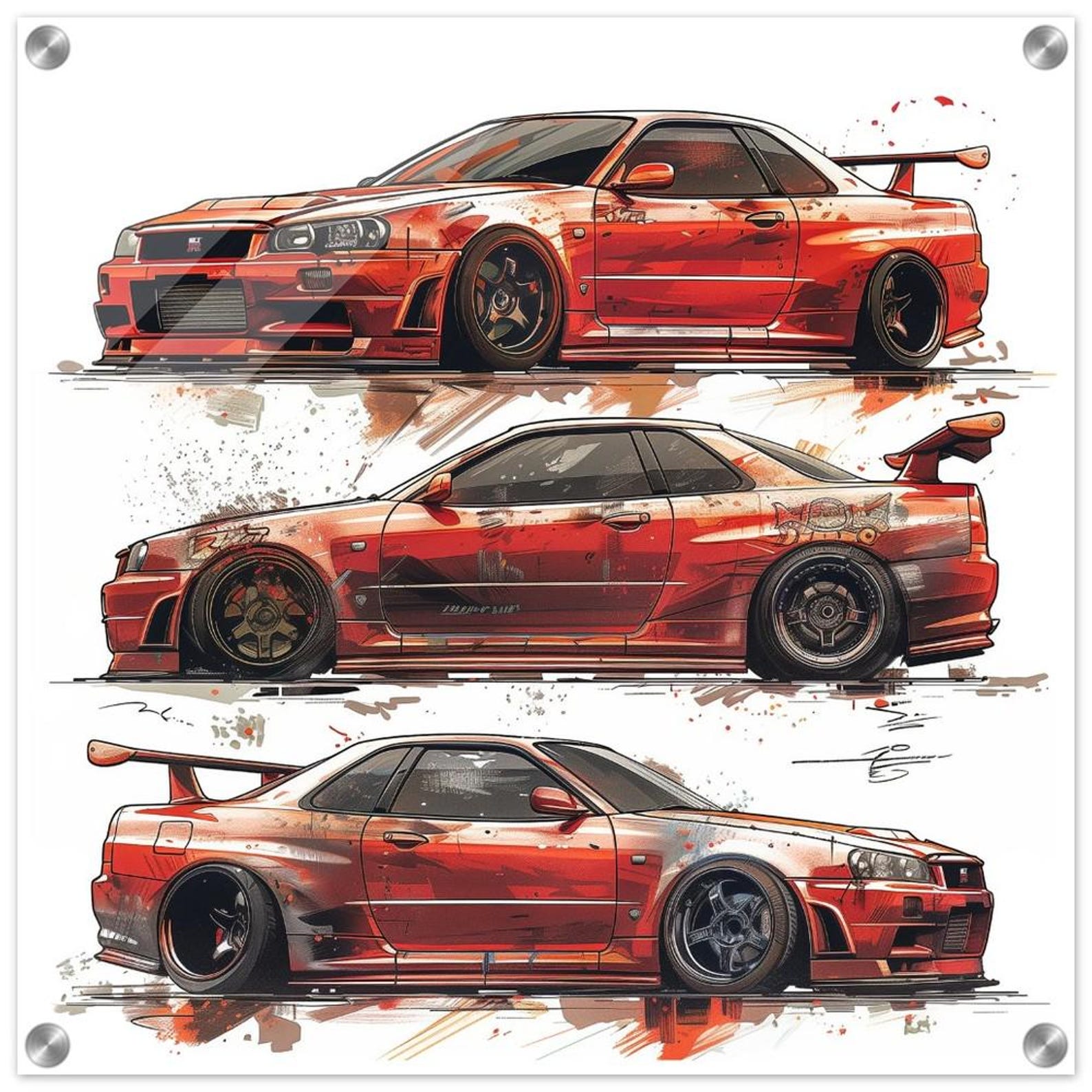 R34 GTR | Acrylic Print | Ready to Hang Artwork | JDM Artwork | Gifts ...