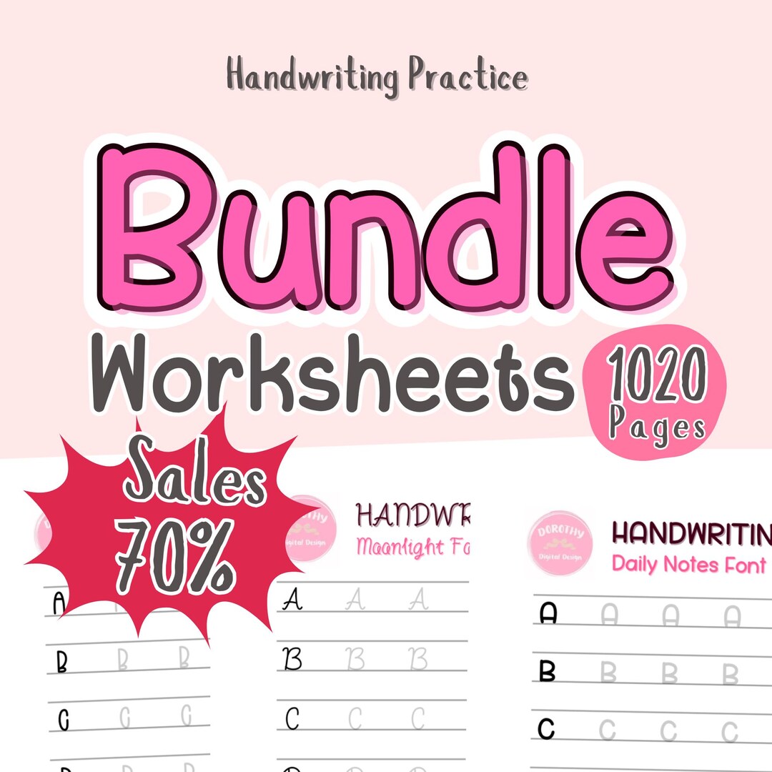Handwritten Font Bundle, Handwriting Font Bundle, Natural Handwriting ...