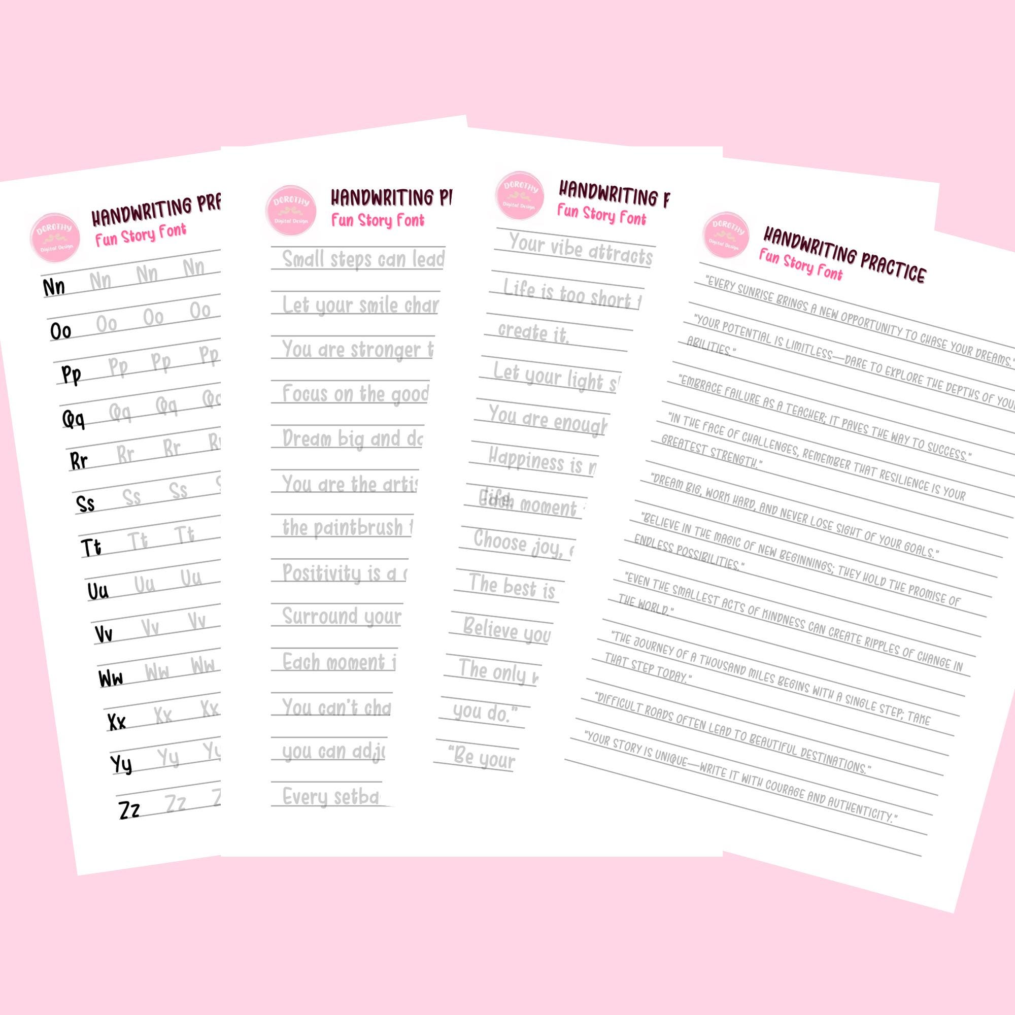 Handwritten Worksheet, Handwriting Worksheet, Handwriting Worksheets ...