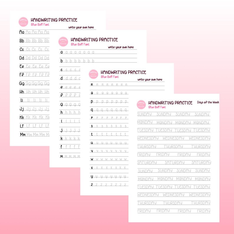 Handwritten Worksheets, Handwriting Worksheet, Cute Handwriting Hand ...