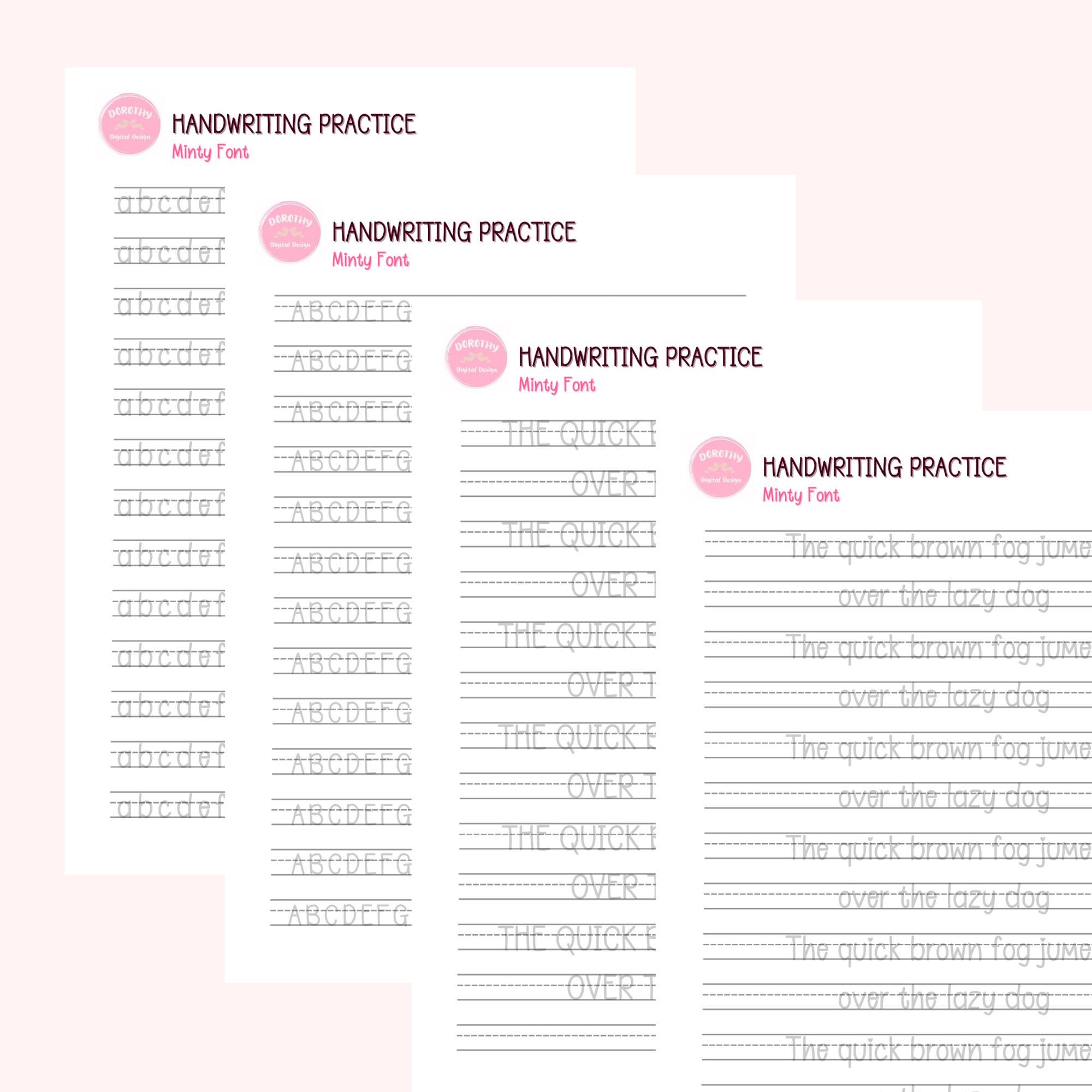 Handwritten Worksheets, Handwriting Worksheet, Cute Handwriting Hand ...