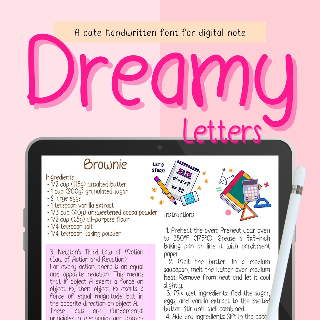 Neat Handwritten Font, Goodnotes Font, Planner Font, Teacher Fonts ...