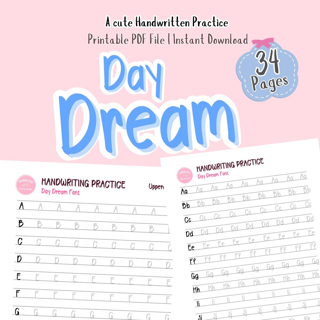 Handwritten Worksheets, Handwriting Worksheet, Cute Handwriting Hand ...