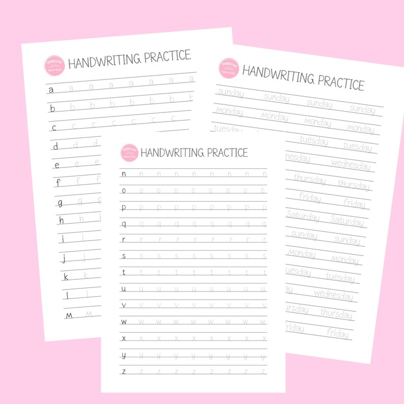 Handwritten Worksheets, Handwriting Worksheet, Cute Handwriting Hand ...